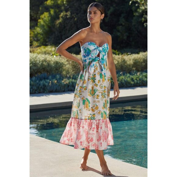 FARM Rio | Dresses | Farm Rio Anthropologie Tiered Cutout Coverup Midi ...